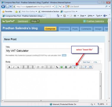 Import Excel spreadsheets and charts in TypePad - SpreadsheetConverter