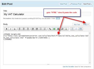 Import Excel spreadsheets and charts in any blog or website
