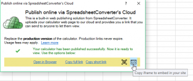 Import Excel spreadsheets and charts in any blog or website