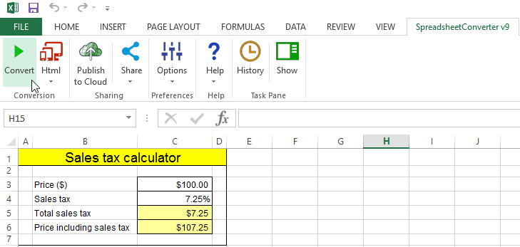 Import Excel spreadsheets and charts in Wix with Publish to Cloud